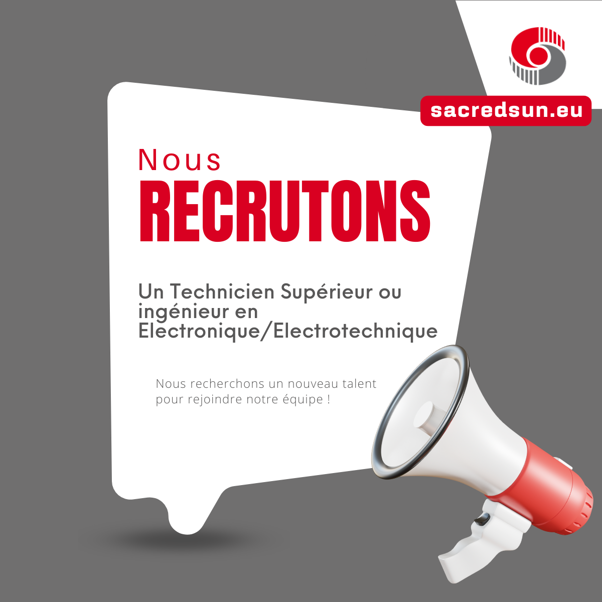 Découvrez l'Offre d'Emploi chez Sacred Sun Europe - Sacred Sun Europe